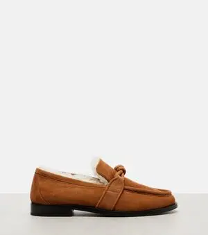 Bottega Veneta Astaire Shearling-lined Suede Loafers