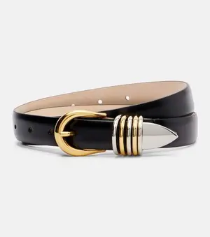 DEHANCHE Hollyhock Leather Belt Black