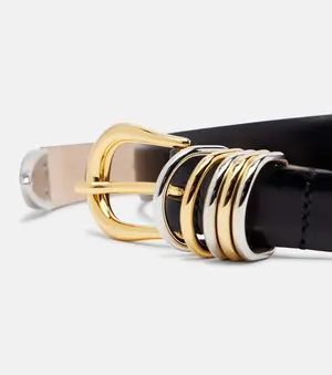 DEHANCHE Hollyhock Leather Belt - Black