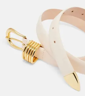 DEHANCHE Hollyhock Leather Belt - White