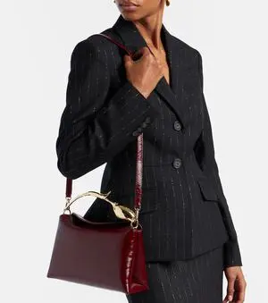 Erdem Bloom Medium Patent Leather Tote Bag - Red