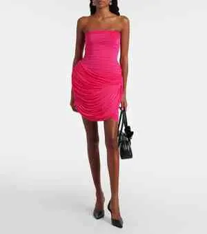 Magda Butrym Draped Ruched Mini Dress - Pink