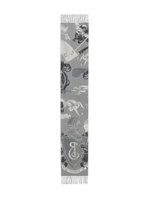 Burberry Etched Knight Cashmere Scarf