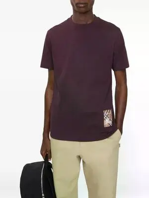 Burberry Check Label Cotton T-shirt
