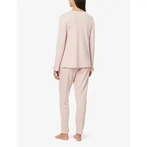 Hanro Claire Ruffled-cuffs Cotton-modal Blend Pyjama Set