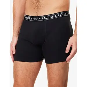 SAVAGE X FENTY Classics Pack Of Three Stretch-cotton Boxer Briefs Xxl - Caviar