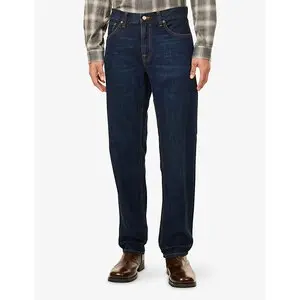 Nudie Jeans Gritty Jackson Straight-leg Jeans - Aged Indigo