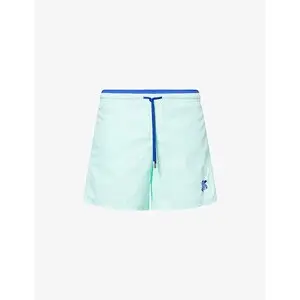 Vilebrequin Embroidered-logo Swim Shorts - Celadon