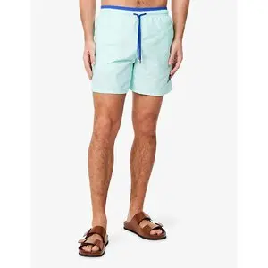 Vilebrequin Embroidered-logo Swim Shorts - Celadon
