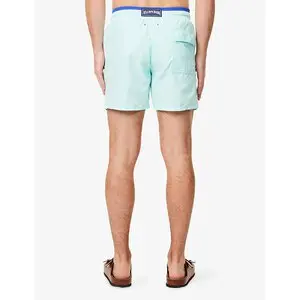 Vilebrequin Embroidered-logo Swim Shorts - Celadon
