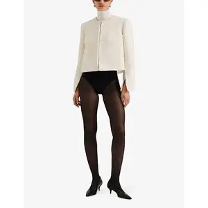 MALINA Ruthie Cropped Bouclé Blazer - Vanilla