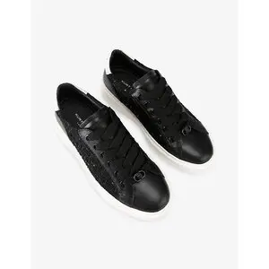 Kurt Geiger Albion Leather Trainers - Blk/white