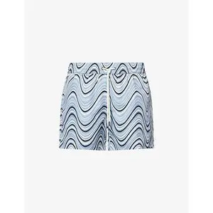 Frescobol Carioca Rio Copa Patterned Swim Shorts - Coastal Blue