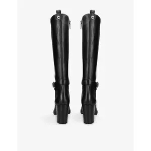 Carvela Wide-fit Leather Heeled Knee-high Boots