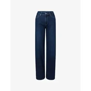 Paige Sasha Wide-leg High-rise Stretch Denim Jeans - Dwell