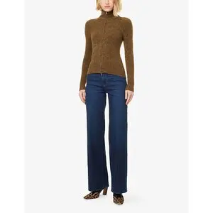 Paige Sasha Wide-leg High-rise Stretch Denim Jeans - Dwell