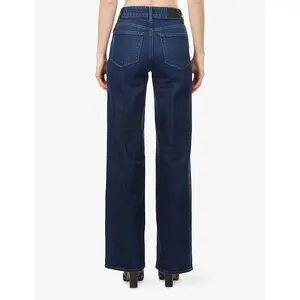Paige Sasha Wide-leg High-rise Stretch Denim Jeans - Dwell
