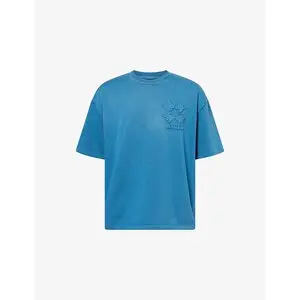 Amiri Ma Quad Oversized Cotton-jersey T-shirt - Blue