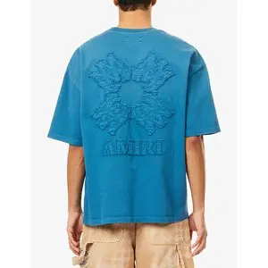 Amiri Ma Quad Oversized Cotton-jersey T-shirt - Blue