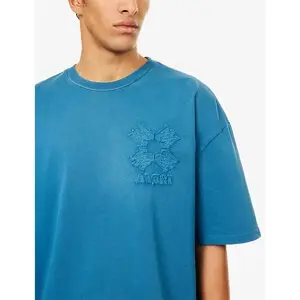 Amiri Ma Quad Oversized Cotton-jersey T-shirt - Blue
