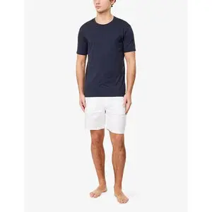 Sunspel Regular-fit Crewneck Stretch-jersey T-shirt - Navy