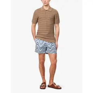 Frescobol Carioca Vidal Short-sleeve Mesh Polo Top - Khaki