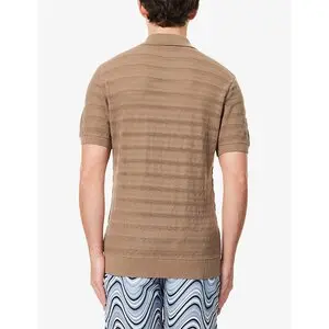 Frescobol Carioca Vidal Short-sleeve Mesh Polo Top - Khaki