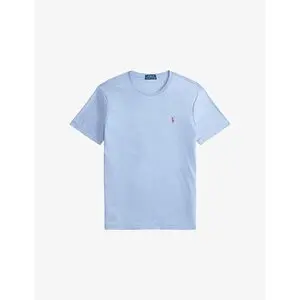 Polo Ralph Lauren Logo-embroidered Custom Slim-fit Cotton-jersey T-shirt - Blue Htr