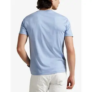 Polo Ralph Lauren Logo-embroidered Custom Slim-fit Cotton-jersey T-shirt - Blue Htr