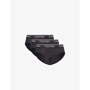 Calvin Klein Pack Of Three Microfibre Stretch Hip Briefs - Black, Black, Black