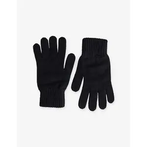 Sunspel Ribbed-cuff Cashmere Gloves - Black