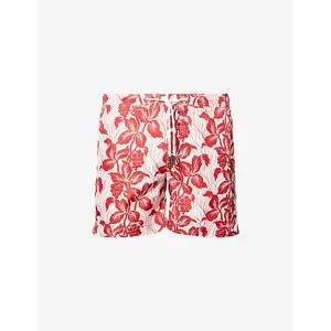 Orlebar Brown Bulldog Printed Swim Shorts - Summer Red
