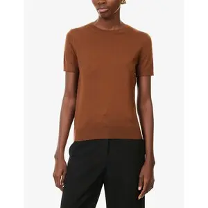 Theory Basic Short-sleeve Merino Wool Top
