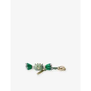 Prada Candy Plexiglass And Leather Key Ring Charm - Green