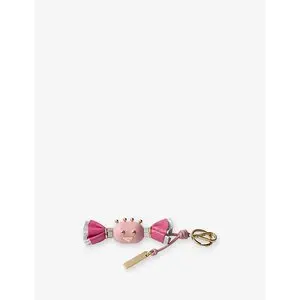 Prada Candy Plexiglass And Leather Key Ring Charm - Pink