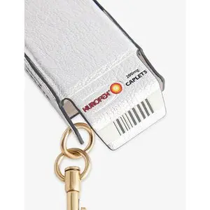 ANYA HINDMARCH Nurofen Leather Charm - Silver