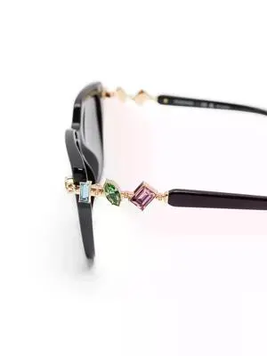 SWAROVSKI Butterfly-frame Sunglasses With Crystal Embellishments