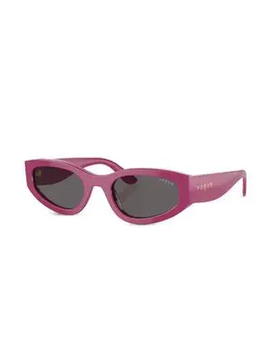 VOGUE EYEWEAR Logo-print Oval-frame Sunglasses
