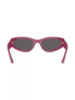 VOGUE EYEWEAR Logo-print Oval-frame Sunglasses
