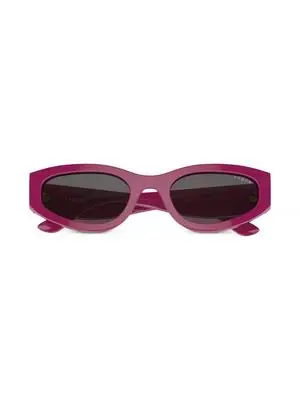 VOGUE EYEWEAR Logo-print Oval-frame Sunglasses