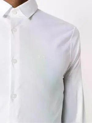 Armani Exchange Long-sleeve Cotton Shirt - White