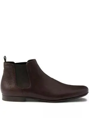 Prada Round-toe Leather Chelsea Boots