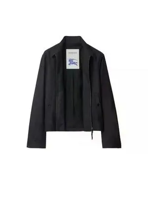 Burberry Zip-up Wool Shirt Jacket