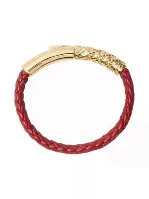 Burberry Check Leather Bracelet - Red