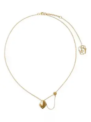 Burberry Shield Onyx Pendant Necklace