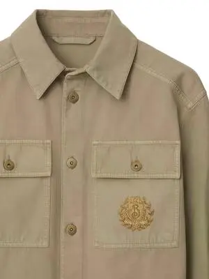Burberry B Crest Cotton Overshirt