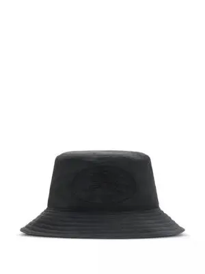 Burberry Knight-detail Reversible Bucket Hat - Black