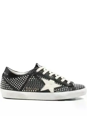 GOLDEN GOOSE Super-star Studded Sneakers - Black