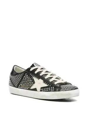 GOLDEN GOOSE Super-star Studded Sneakers - Black