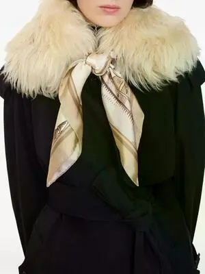 Burberry Shearling-collar Trim Scarf